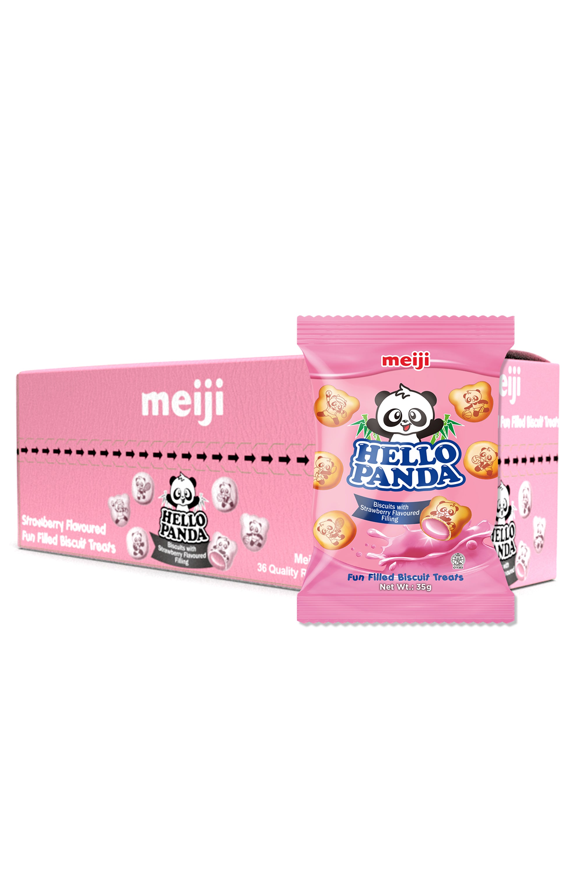 SnacKing - Meiji Hello Panda Strawberry 35g